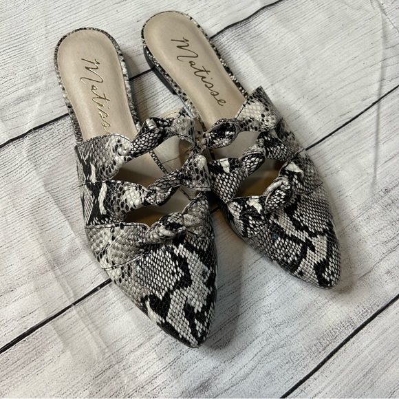 Matisse | Shoes | Matisse Snakeskin Mules Slides | Poshmark